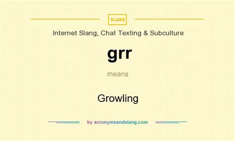 Grr Growling In Internet Slang Chat Texting And Subculture By