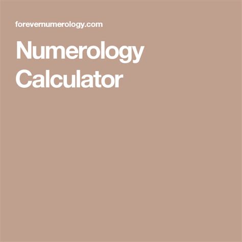 Numerology Calculator Numerology Love Calculator Numerology Calculation