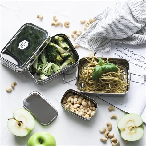 Stackable Stainless Steel Bento Box 3 Piece Set Your Sustainable Store