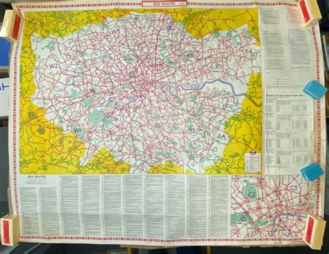 London Transport Bus Route Map Poster Dated 7 71 £20 00 Picclick Uk