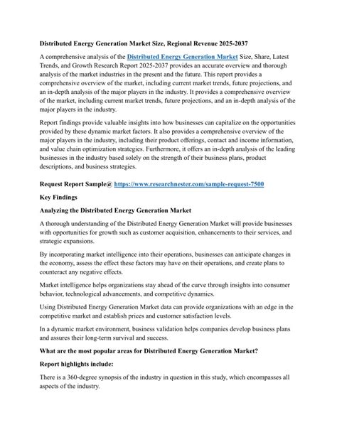 Ppt Distributed Energy Generation Market Powerpoint Presentation