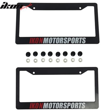 License Bracket Universal Fit Pair Black License Plate Frame Holder
