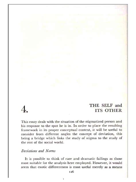 Goffmans Stigma Analysis Pdf Pdf