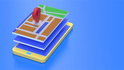 Premium Photo Smart Mobile Phone With Map Gps Navigation Application With City Map On The