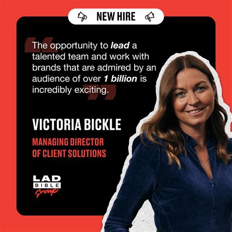 Were Thrilled To Share That Victoria Bickle Has Been Appointed As The