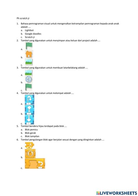 Ph Scratchjr Lita Tik Live Worksheets