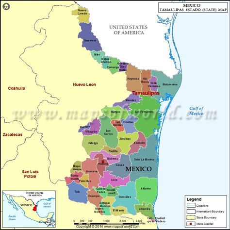 Tamaulipas Map Tamaulipas Mexico Map Artofit