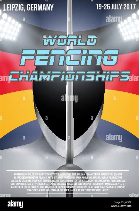 Fencing Event Poster Stock Vector Image And Art Alamy