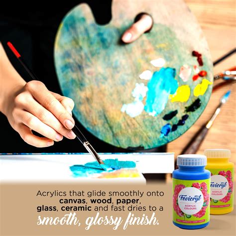 Pidilite Fevicryl Acrylic White Color 100ml Growth Mitra An Art Store