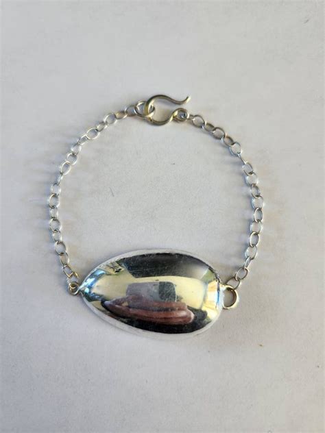 Silver Plated Silverware Spoon Chain Bracelet Etsy