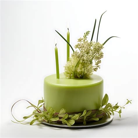 Bolo De Aniversário Switchgrass Verde Limão Mini Buquê Compacto Dw