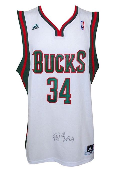Giannis Antetokounmpo Milwaukee Bucks Autographed Home Jerseys Grey Flannel Auctions