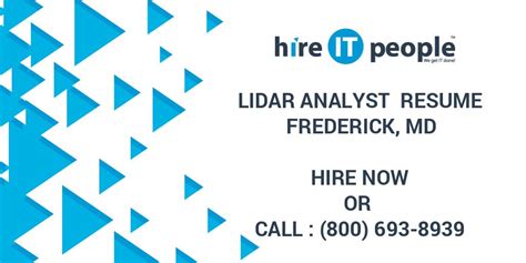 Lidar Analyst Resume Frederick Md Hire It People We Get It Done