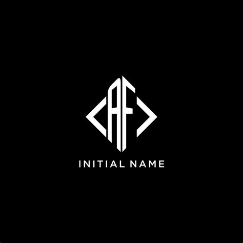 Af Initial Monogram With Rhombus Shape Logo Design 14457936 Vector Art At Vecteezy