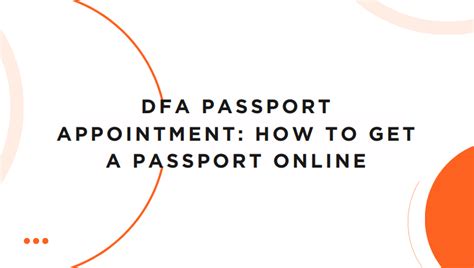 Dfa Passport Appointment How To Get A Passport Online Goldpricephcom