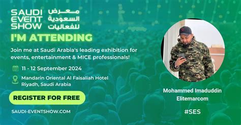 Mohammed Imaduddin On Linkedin Ses Saudieventshow Eventprofessionals