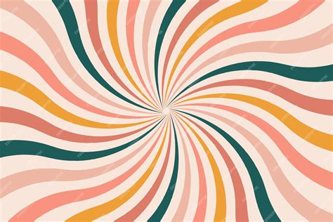 Premium Vector Groovy Abstract Rainbow Swirl Background Retro 1960s