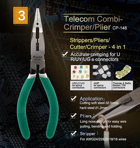 Trusa De Scule Retea 15 Piese Proskit Pk 4013