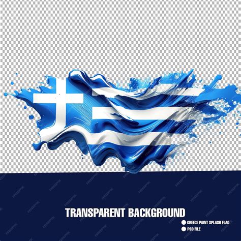 Greece Flag Colors Splash Liquid Explosion Of Blue And White On