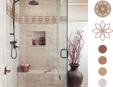 Mosaic Tile Borders Bathroom