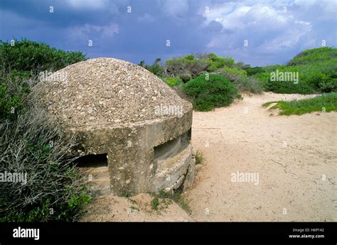 Small Watchtower Of The Second World War Along The Coast Of Marina Di Ugento Torre San Giovanni