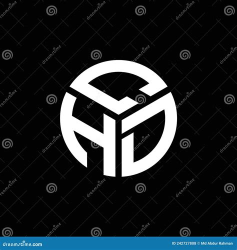 Chd Letter Logo Design On Black Background Chd Creative Initials