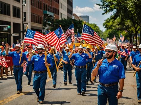 Honoring The Efforts Of Workers On Labor Day With Parades Premium Ai