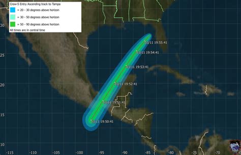 Visibility Map For Nasas Spacex Crew 5 Mission As Dragon Endurance Reenters The Atmosphere