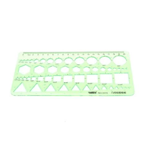 [the Lintas] Plastic Circles Squares Hexagons Geometric Template Ruler Stencil Measuring Tool