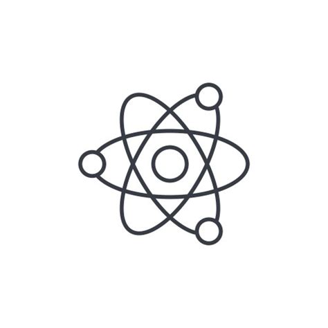 Atomic Symbol Science Icon Royalty Free Vector Image