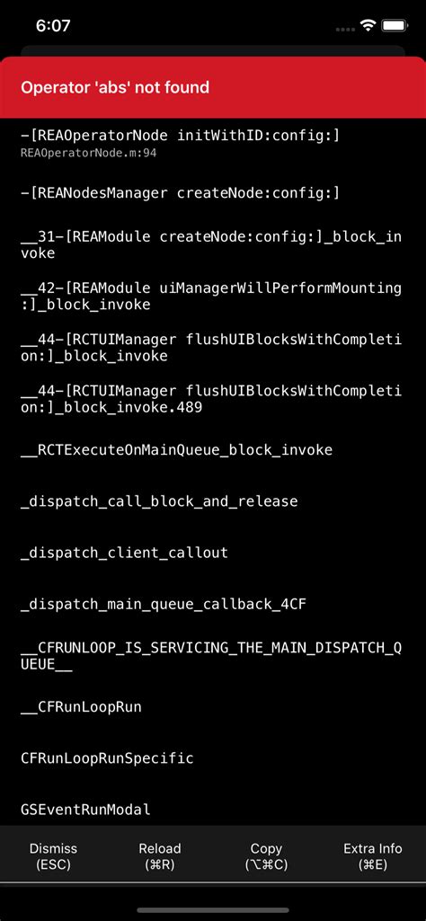 Build React Native Getting This Error Operator Abs Not Found Stack Overflow