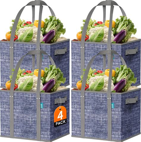 Fab Totes Reusable Grocery Bags Large Foldable Shopping