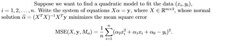 solved repeat problem 2 for a polynomial model of degree