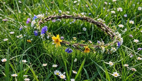 A Beltane Flower Crown In The Grass Ai Generated Artwork Nightcafe