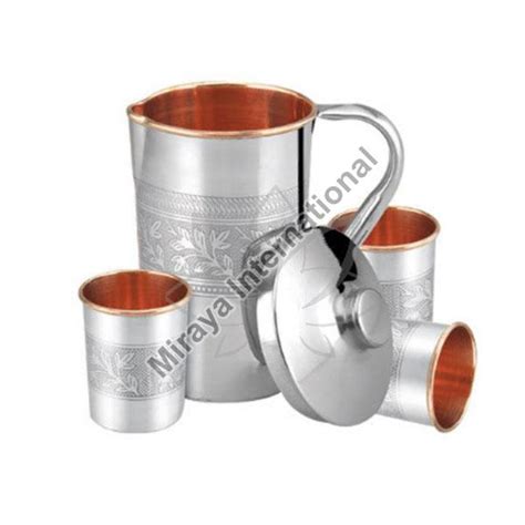 Ss Copper Jug Set Manufacturer Exporter Supplier From Moradabad India