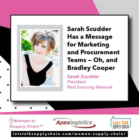 Sarah Scudder Has A Message For Marketing And Procurement Teams Oh