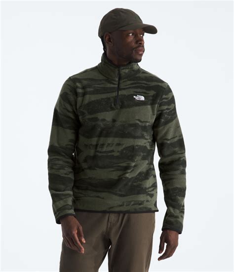 Mens Glacier Fleece ¼ Zip—print The North Face