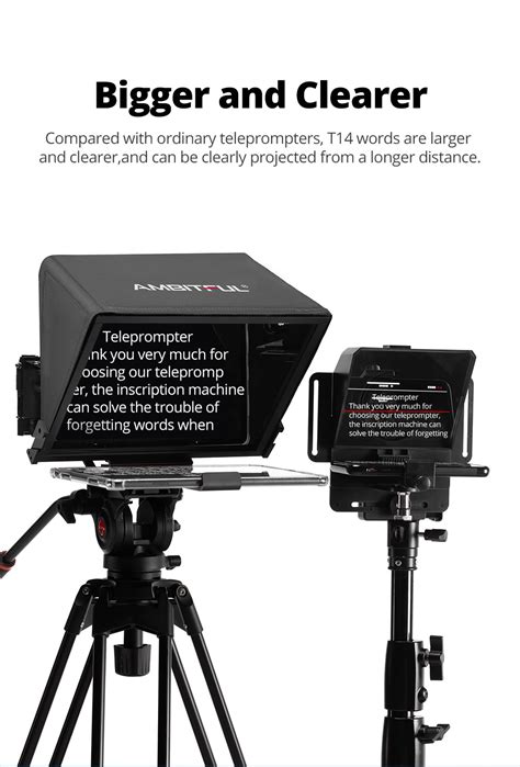 Ambitful T14 Big Screen Prompter Professional Interview Foldable