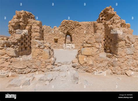Masada Ruins Of An Ancient Fortress On The Eastern Edge Of The Judean
