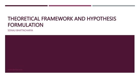 Theoretical Framework And Hypothesis Formulationpptx