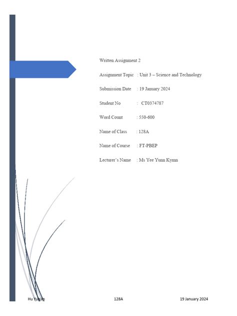 Writing Asignment 2 Hu Yunjin Download Free Pdf Artificial Writing Asignment 2 Hu Yunjin Download Free Pdf Artificial