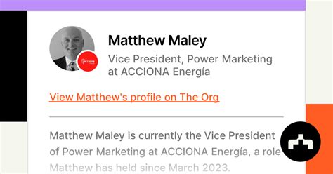 Matthew Maley Vice President Power Marketing At Acciona Energía The Org