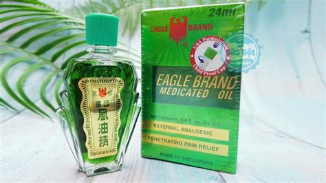 Dầu Gió Xanh Con Ó 2 Nắp Eagle Brand Medicated Oil Mỹ 24ml