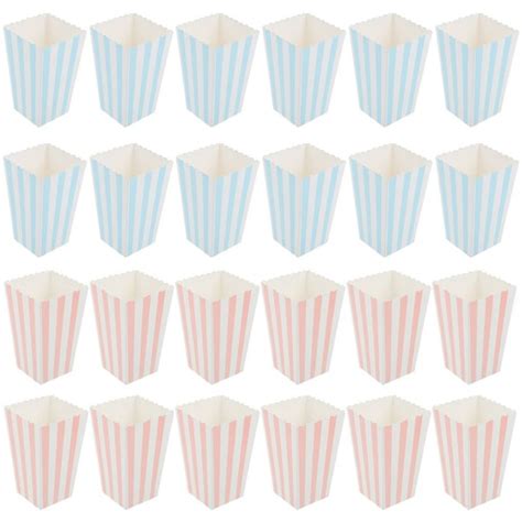 24pcs Movie Theater Popcorn Boxes Paper Popcorn Boxes Popcorn