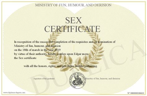 Sex Certificate