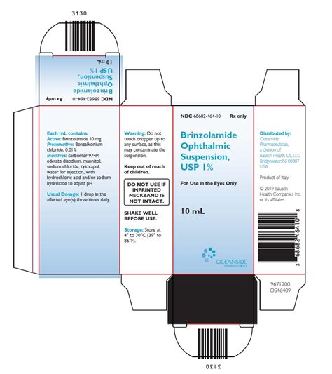 Brinzolamide Oceanside Pharmaceuticals Fda Package Insert