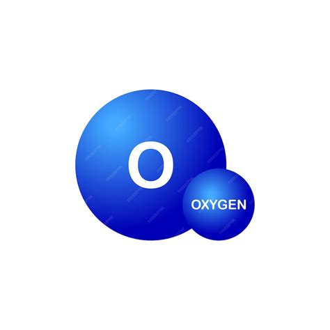 Premium Vector Oxygen Molecule Icon Molecule Of Oxygen O Element