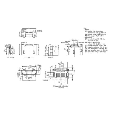 Type B Micro Usb Female Jack Port Socket Latest Price In Bangladesh Bd