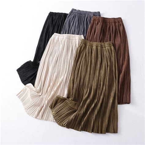 Jual Ekouaer Bludru Rok Panjang Rokrok Plisket Premiumrok Korean