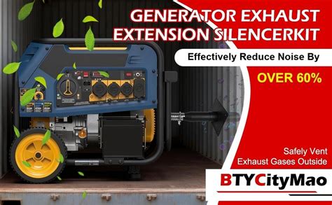 Universal Generator Muffler Silencer Kit Dual Layer Noise Reduction